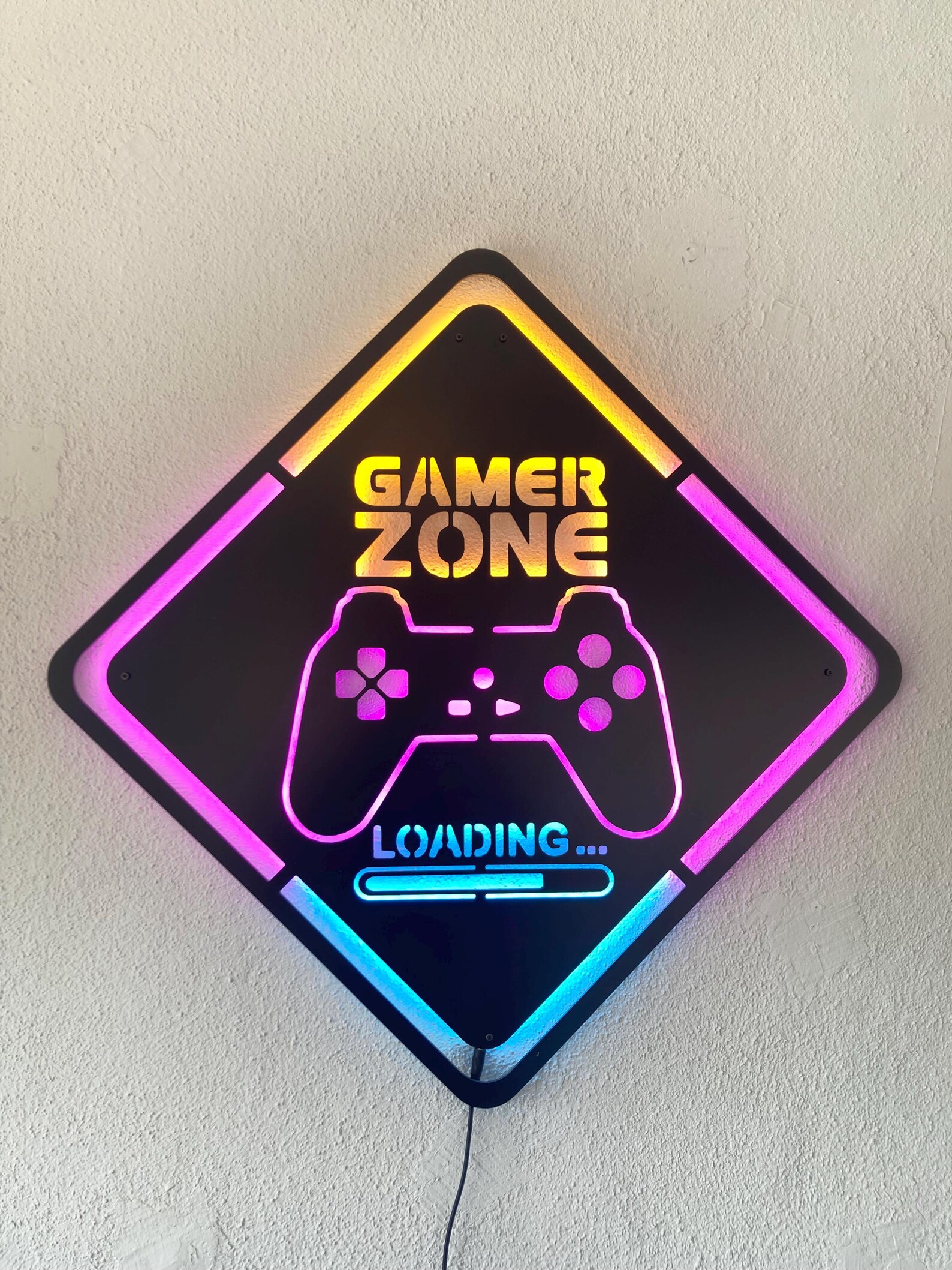 Gamer Zone LED Sign, Gaming Room Wall Art, Neon Lighted Gamer Decor - Etsy