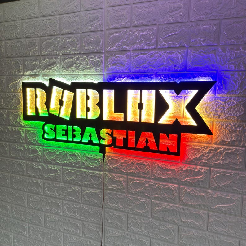 Custom Roblox LED Sign | Lighted Gaming Wall Art for Kids Room | Gamer ...