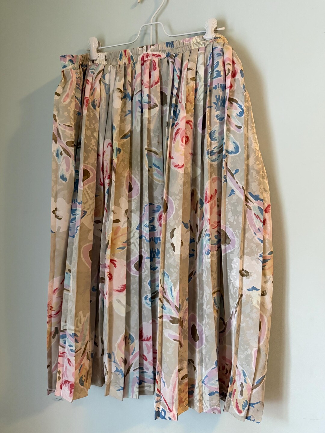 Vintage 80’s Andrea Gayle Pleated Skirt and Matching Scarf, Size L - Etsy