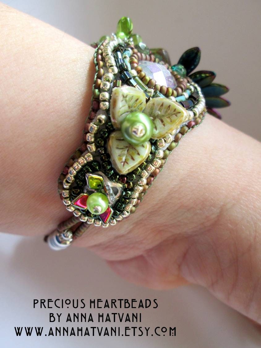 Tutorial Beading Pattern Bead Embroidery Bracelet instructions Only ...