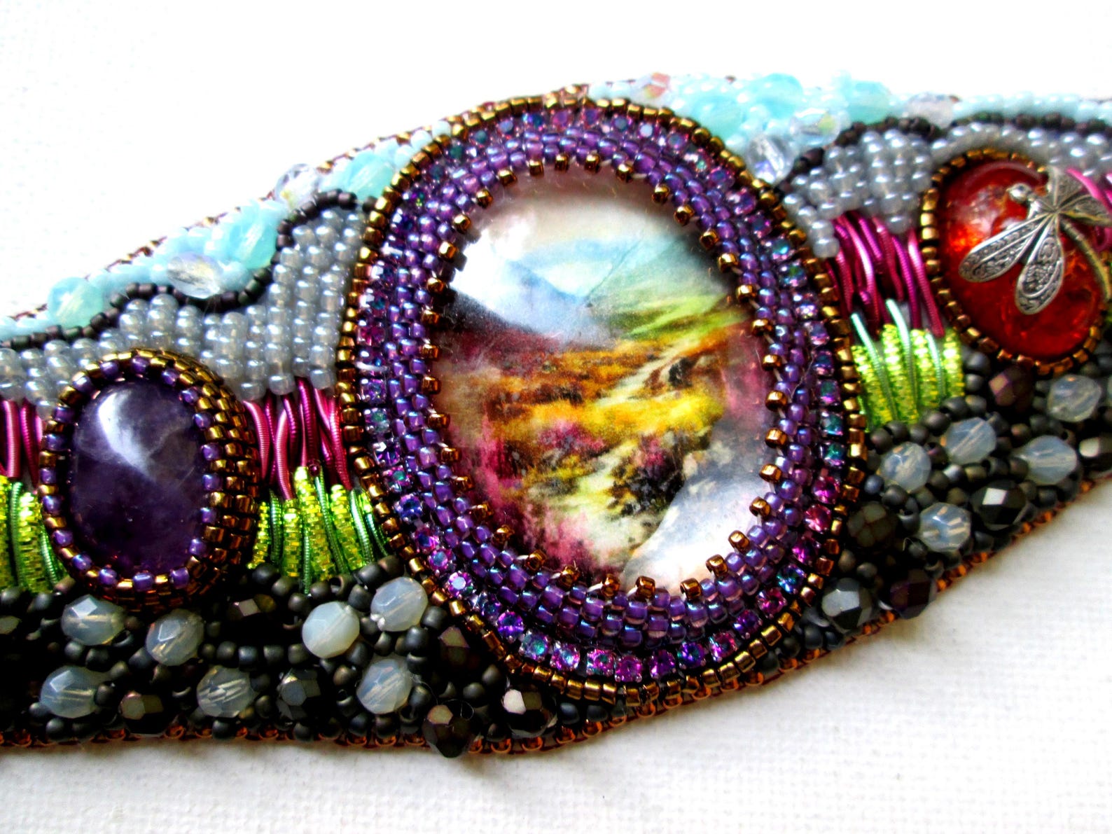 Outlander Bracelet - Brianna, DIY KIT, Bead Embroidery Kit ...