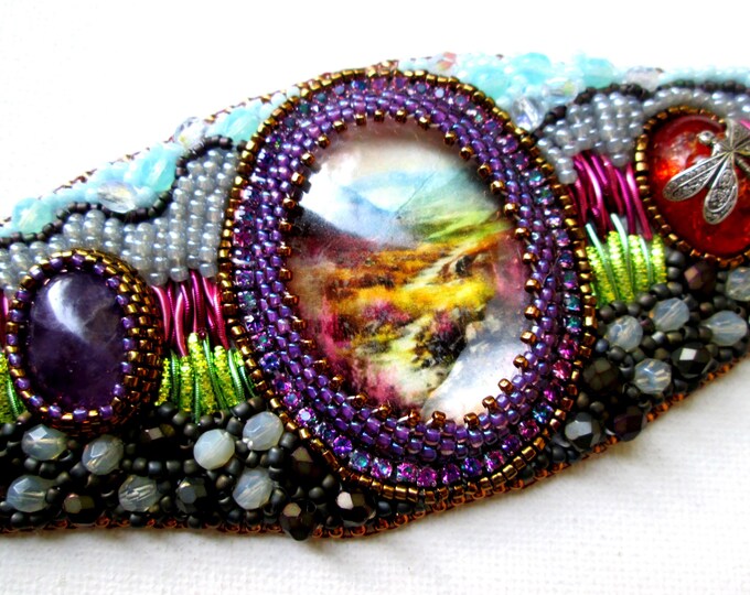 Outlander Bracelet - Brianna, DIY KIT, Bead Embroidery Kit ...