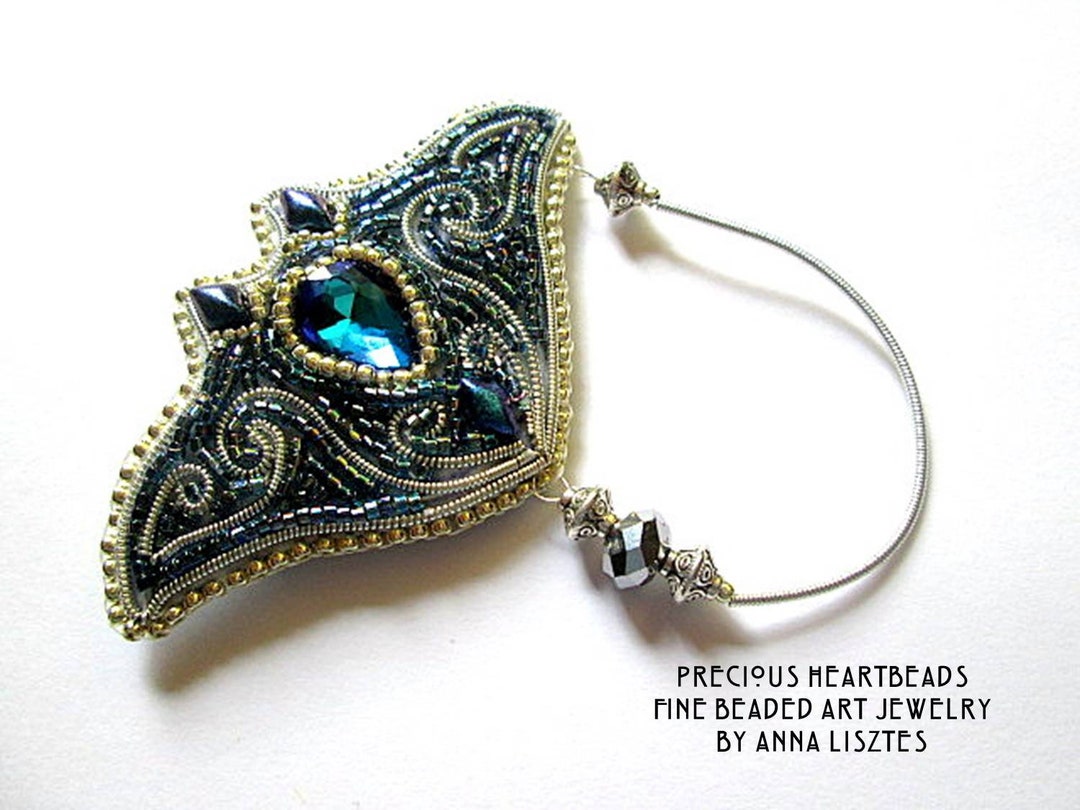 Beaded Brooch Pin DIY Kit, Beading Pattern and Material, Bead ...