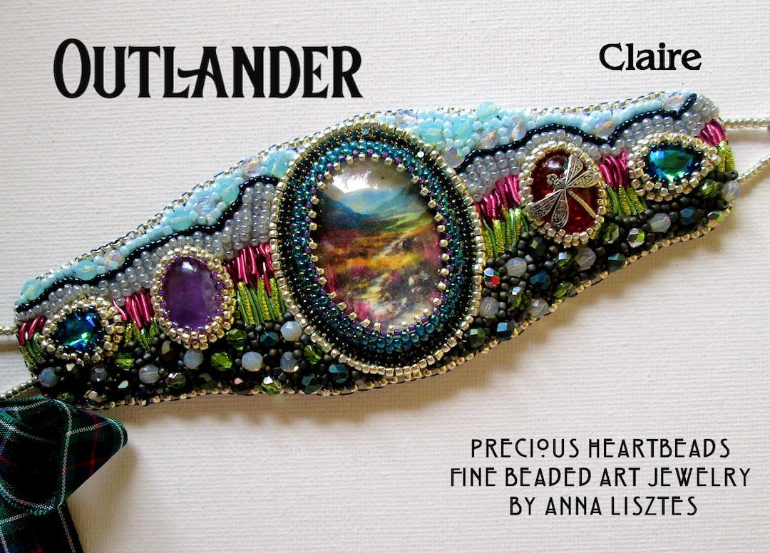 Outlander Bracelet - Claire, DIY KIT, Bead Embroidery Kit, Instructions ...