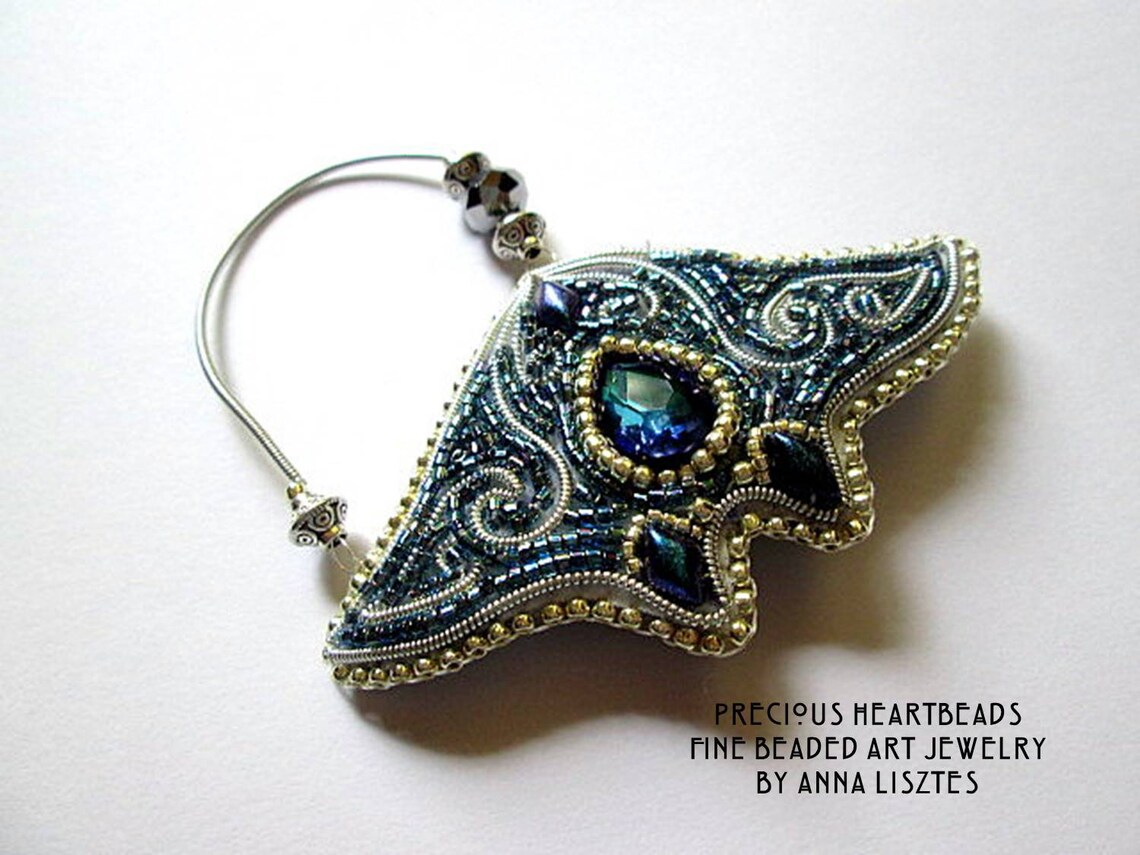 Beaded Brooch Pin DIY Kit Beading Pattern and Material Bead - Etsy