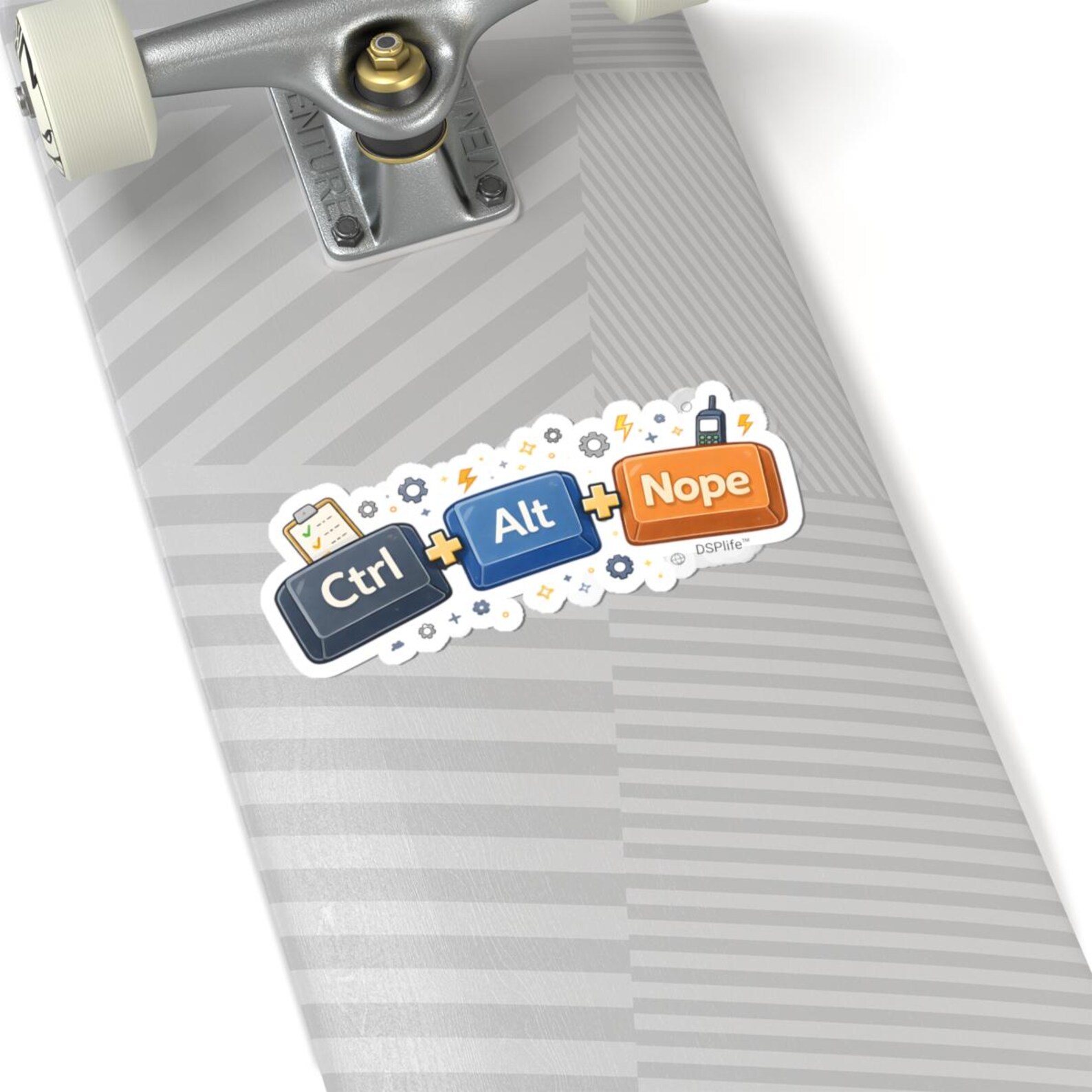 Ctrl Alt Nope Sticker Blue and Orange | Funny Burnout Sticker ...