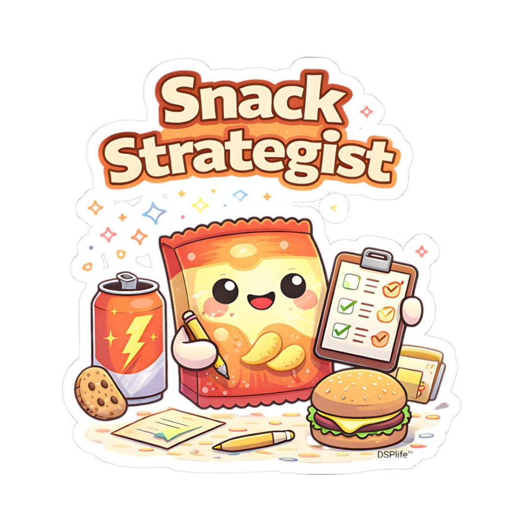 Snack Strategist Sticker | Funny Work Humor Vinyl Decal | Office Snack ...