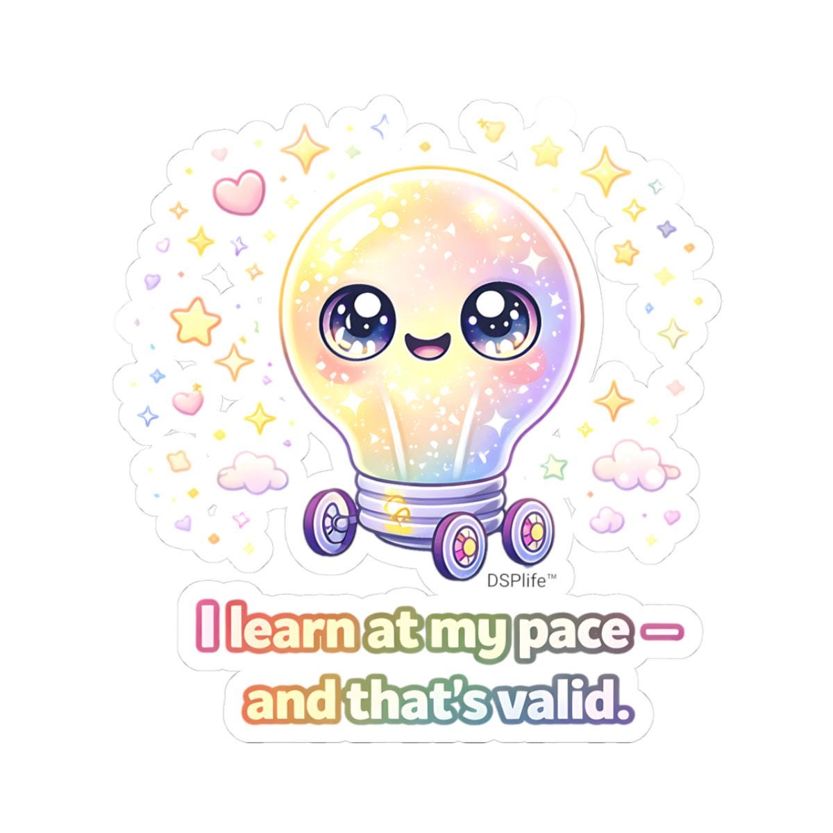 I Learn at My Pace Sticker | Neurodivergent Autism Acceptance Vinyl ...