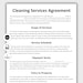 Cleaning Service Contract, Customizable Cleaning Business Form Template ...