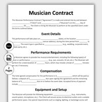 Customizable Music Producer Agreement Template, Contract for Music ...