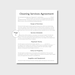 Cleaning Service Contract, Customizable Cleaning Business Form Template ...