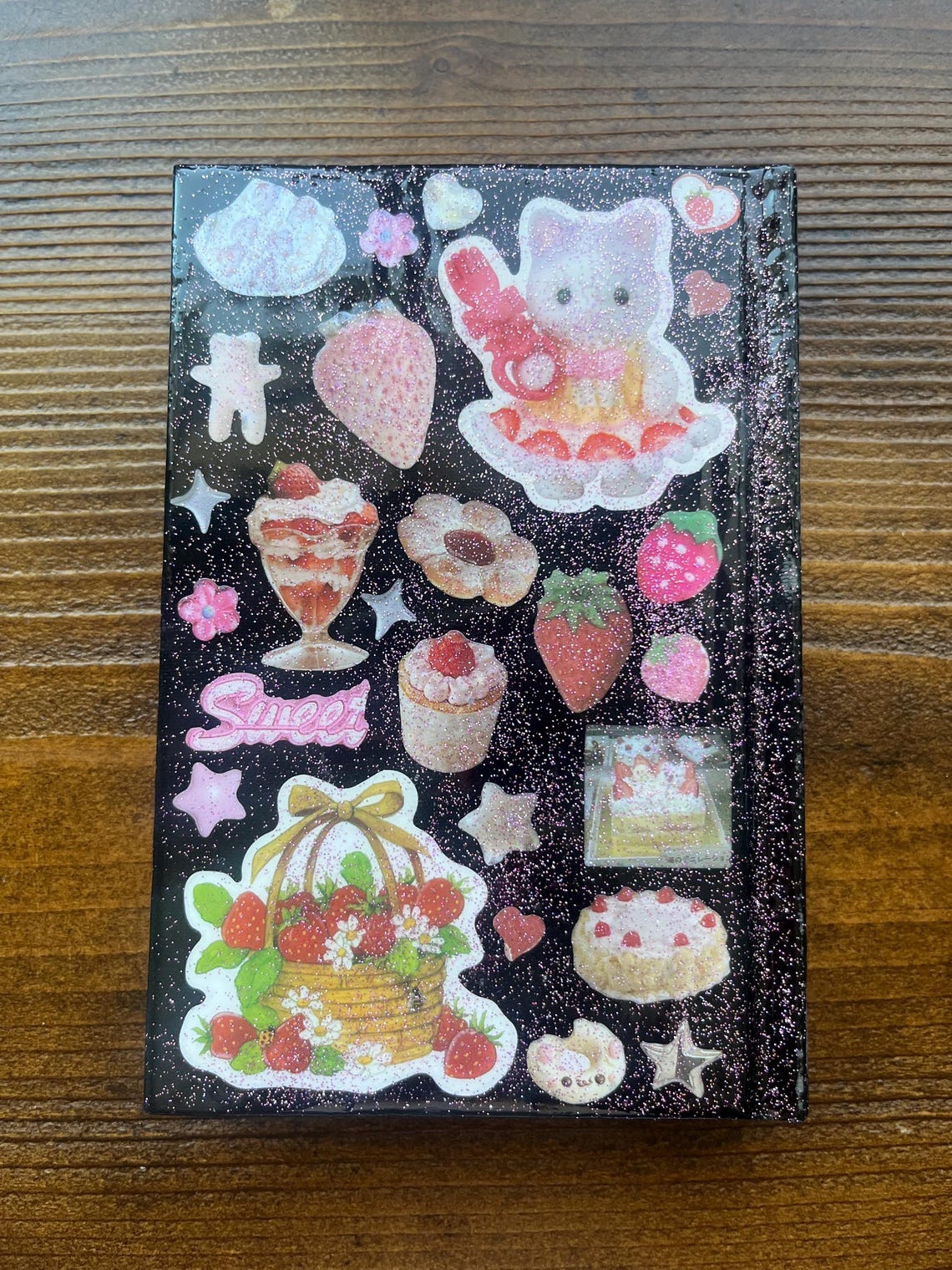 Kawaii Bedazzled Custom Girly Sketchbook. Front & Back Cover ...