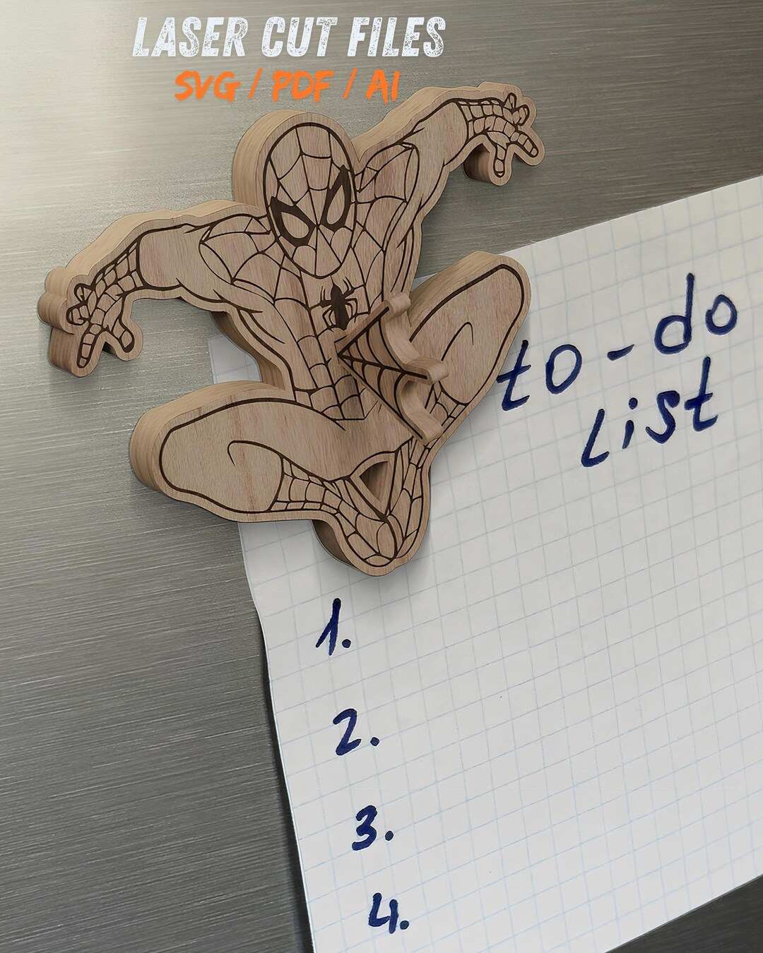 3D Fridge Magnet - Superhero SVG - Laser Cut Files - Magnetic Clip - 3D ...