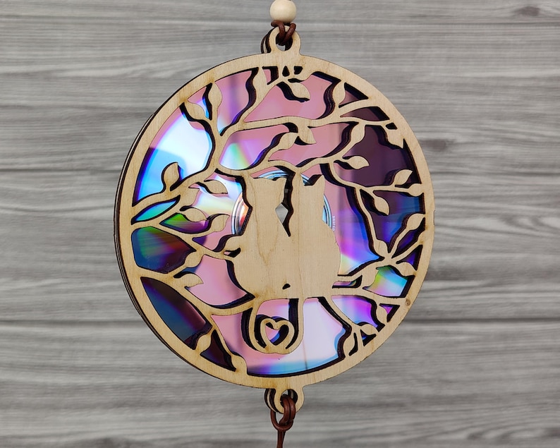 Cat Suncatcher Laser Cut File: DVD Wood Design (SVG, PDF) - Etsy