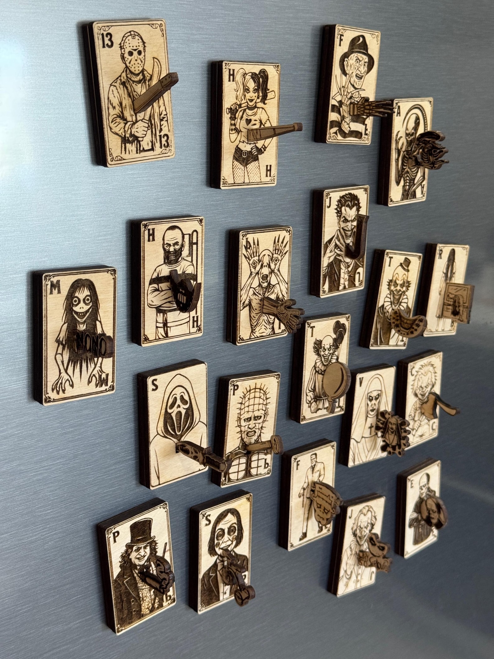 Horror Movie Fridge Magnet SVG Bundle: 3D Halloween Laser Cut Files ...