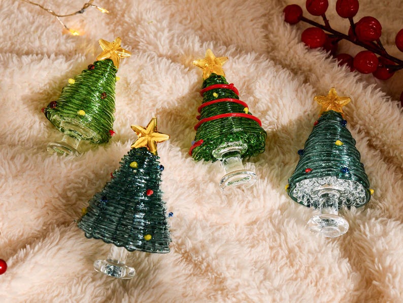 Handmade Stained Glass Christmas Trees, Glass Christmas Tree ...