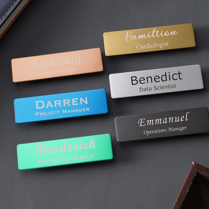 Custom Magnetic Name Tags - Etsy