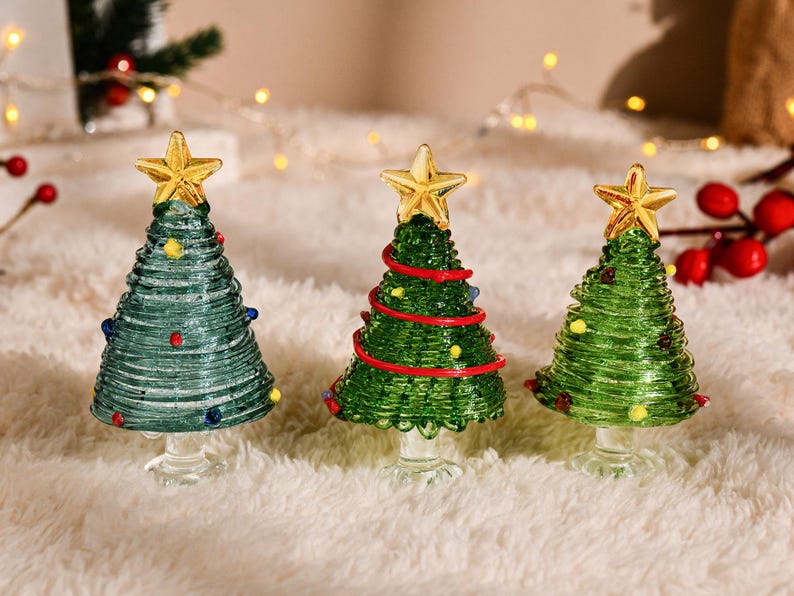 Handmade Stained Glass Christmas Trees, Glass Christmas Tree ...