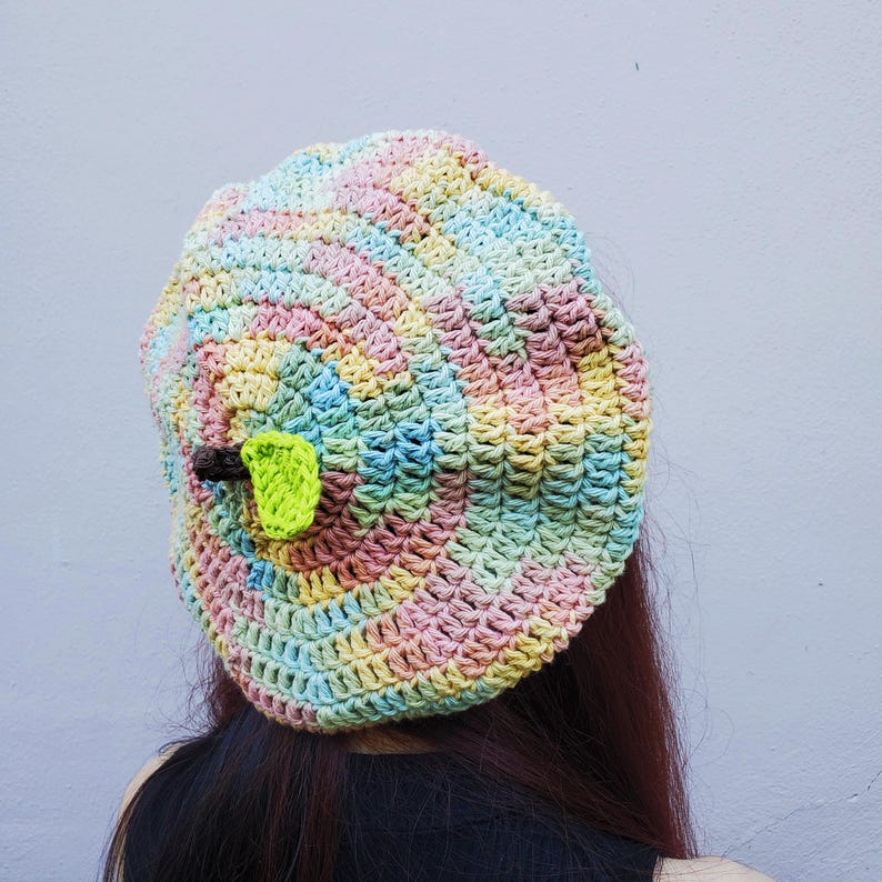 Crochet Fruit Beret, Crochet Hat, Fruit Beret, Handmade Hat, Handknit ...
