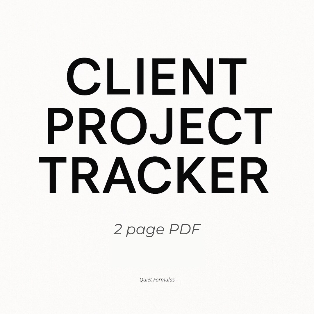 Client Project Tracker · 2-page Printable Planner for Vas & Freelancers ...