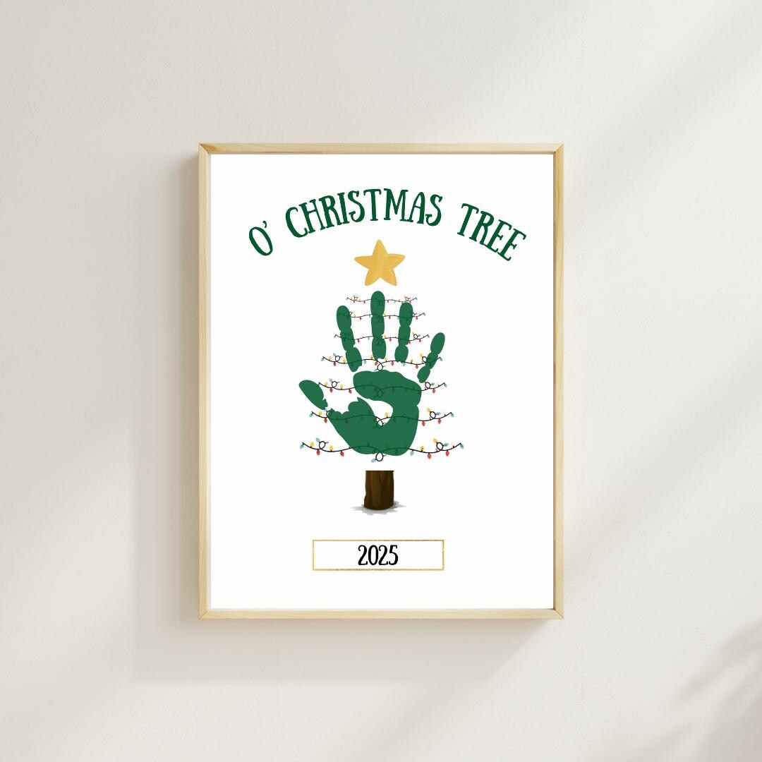 Handprint Christmas Tree Template: DIY Keepsake (digital Download) - Etsy