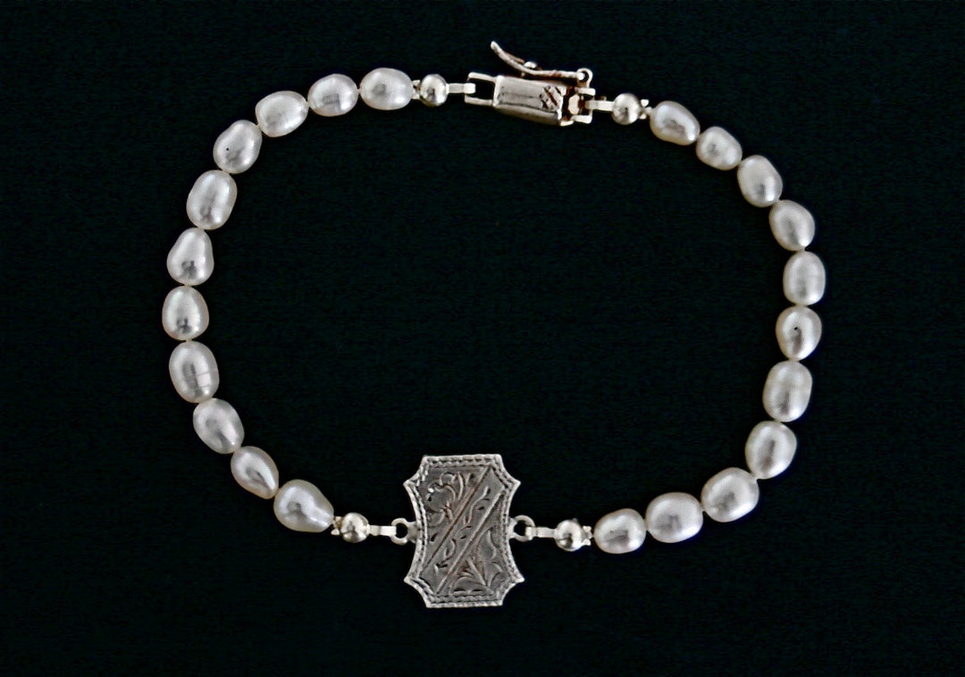 Vintage Edwardian Engraved Floral Sterling Shield Charm Assemblage FW ...