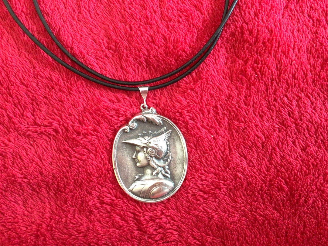 Mythology Mercury God Heavy Medal Watch Fob Sterling Silver Pendant 20 ...