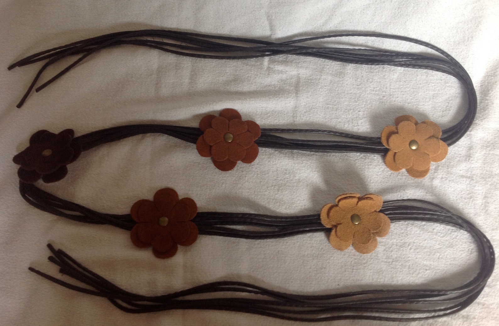 Vintage 70's Leather Flower Power Cut Out Belt for Dress Super Groovy ...