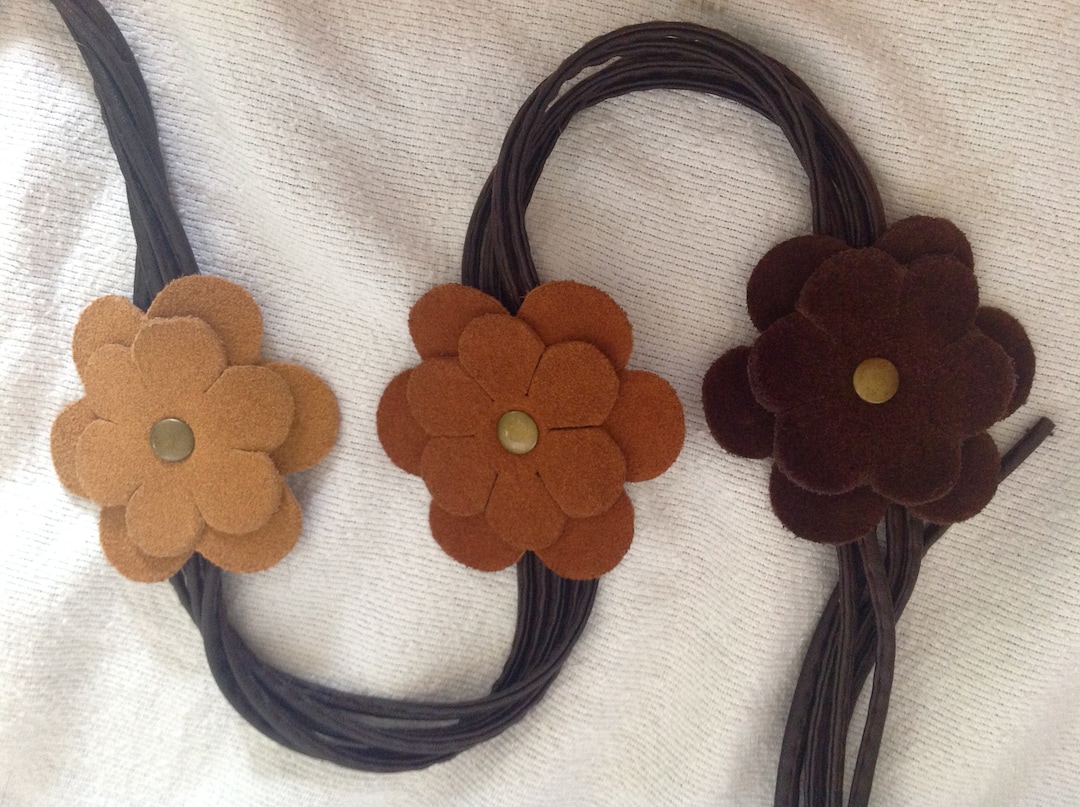 Vintage 70's Leather Flower Power Cut Out Belt for Dress Super Groovy ...