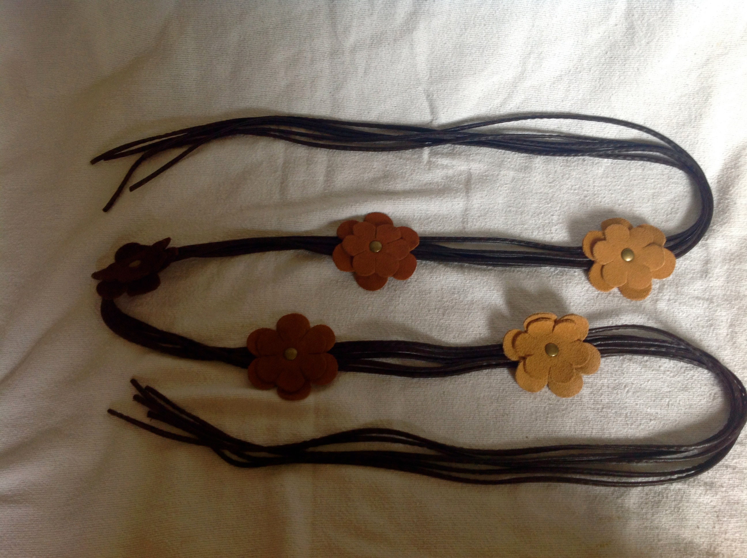 Vintage 70's Leather Flower Power Cut Out Belt for Dress - Etsy