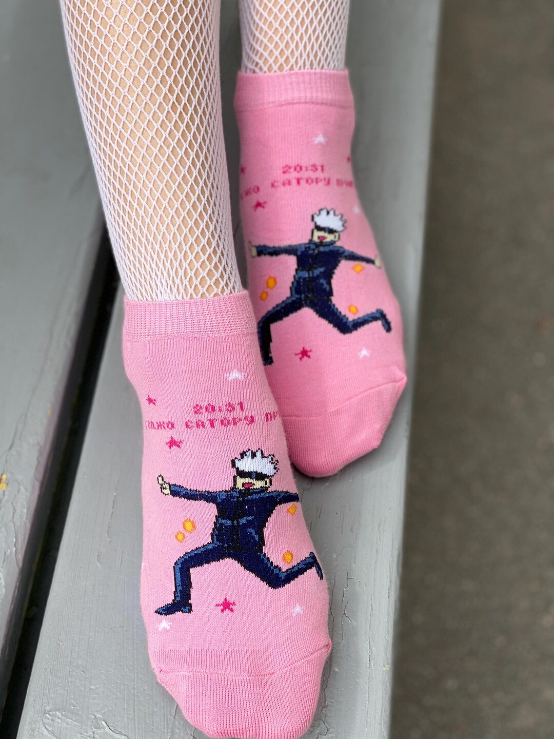 Satoru Gojo Anime Socks: Jujutsu Kaisen Low Cut Cotton Socks - Etsy UK
