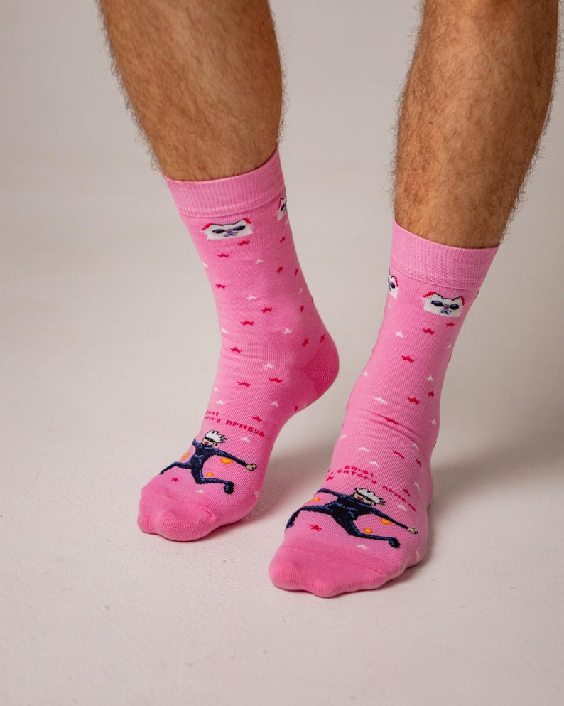 Satoru Gojo Cat Socks: Jujutsu Kaisen Anime Streetwear - Etsy