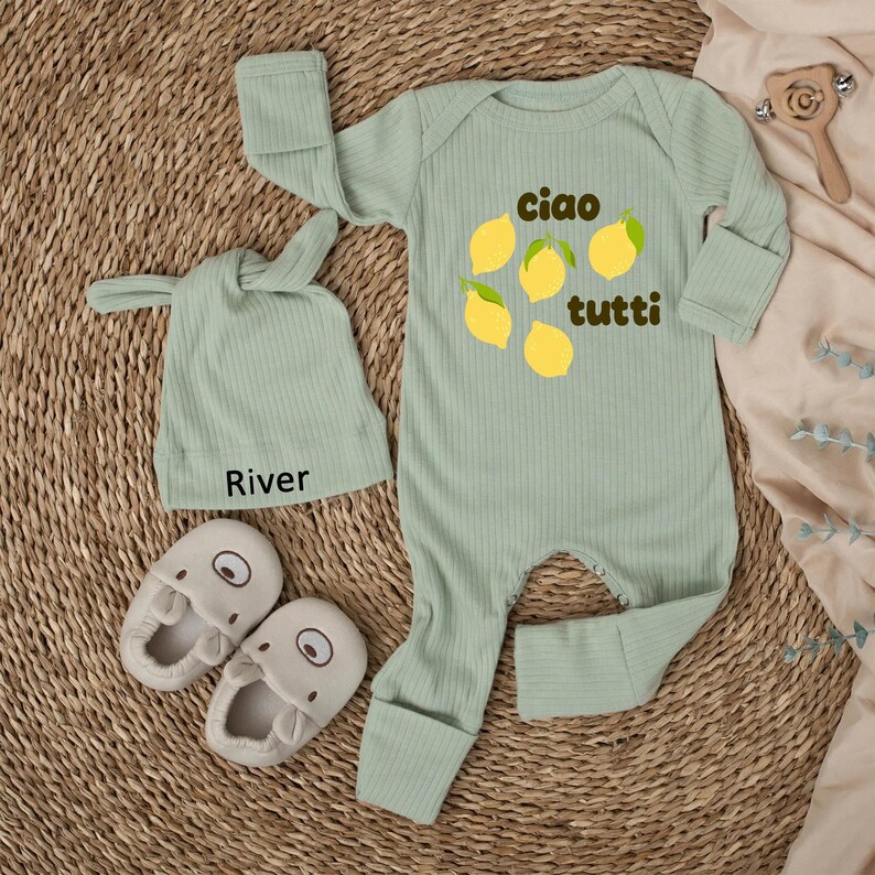 Ciao Tutti Baby Bodysuit, Cute Italian Lemon Baby Bodysuit, Italian ...