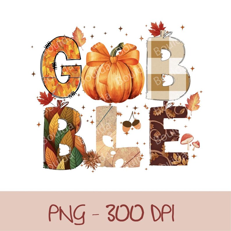 Thanksgiving Turkey PNG: Gobble Coquette Sublimation (digital Download ...