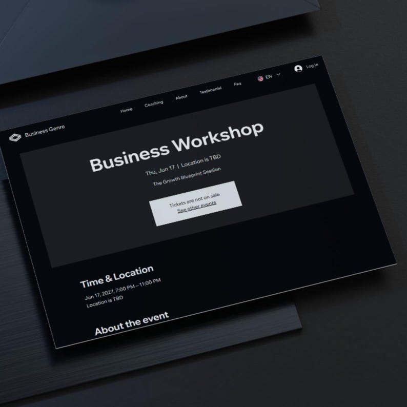 Wix Website Template, Black Modern Minimal Design, Digital Marketing ...