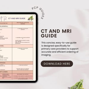CT and MRI Ordering Guide for Primary Care Providers - Etsy
