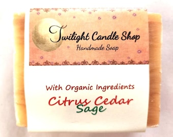Citrus Cedar Sage Soap Citrus Cedar and Sage Cold Processed Soap 85 ...