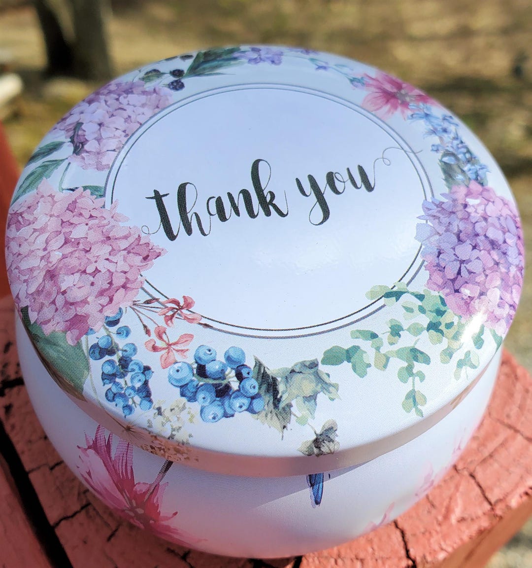 Hyacinth Thank You Travel Tin Soy Candles - Etsy