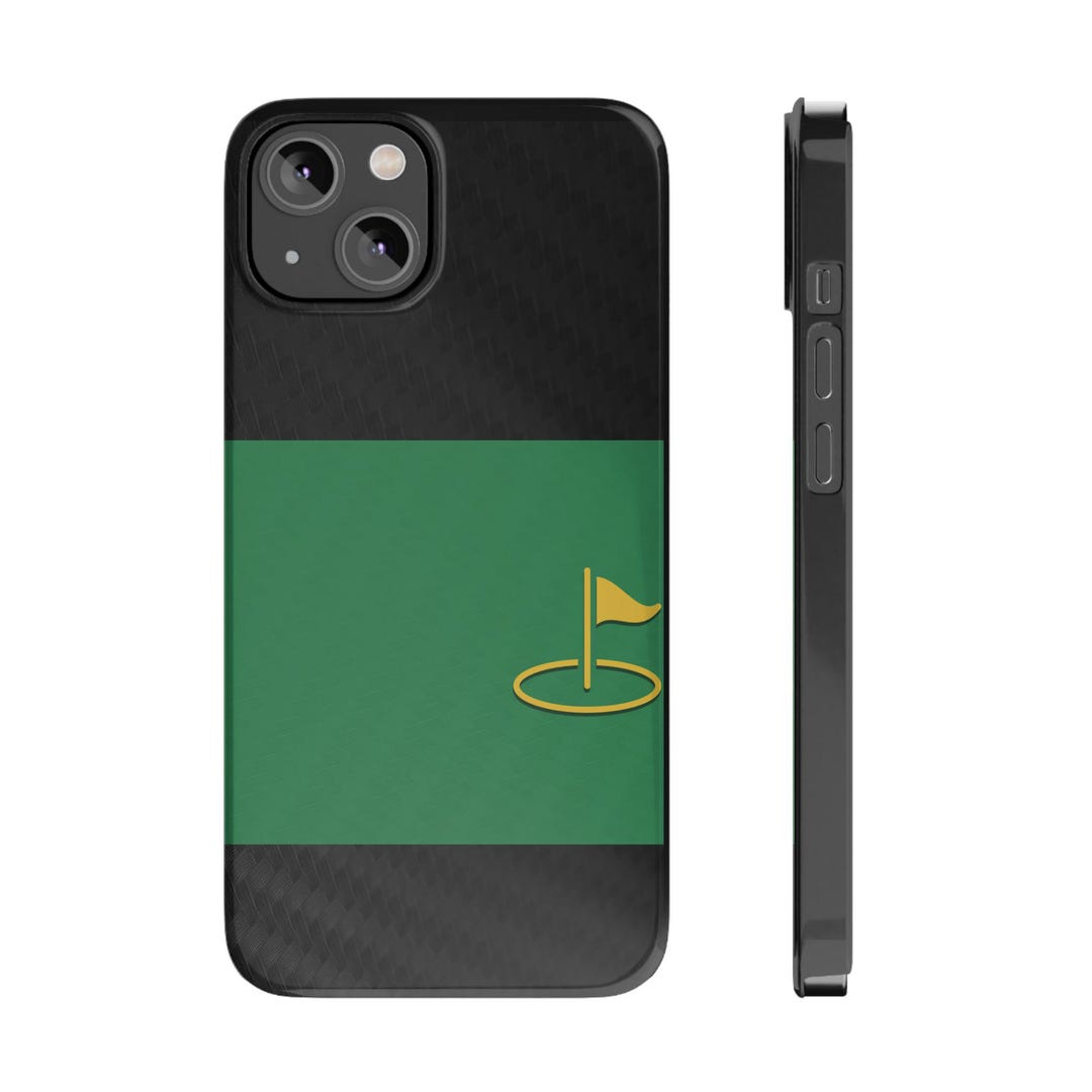 Carbon Fiber Themed Golf iPhone Case - Fairway Green, Slim Phone Case ...