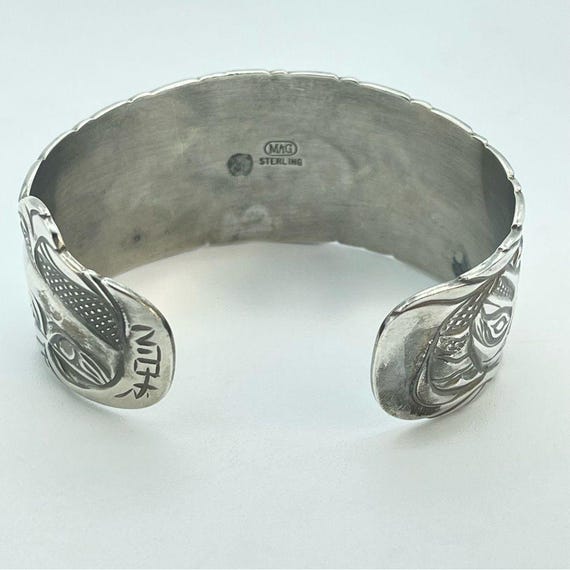 Silver Bill Helin Orca Whale Solitude Cuff Bracelet T… - Gem