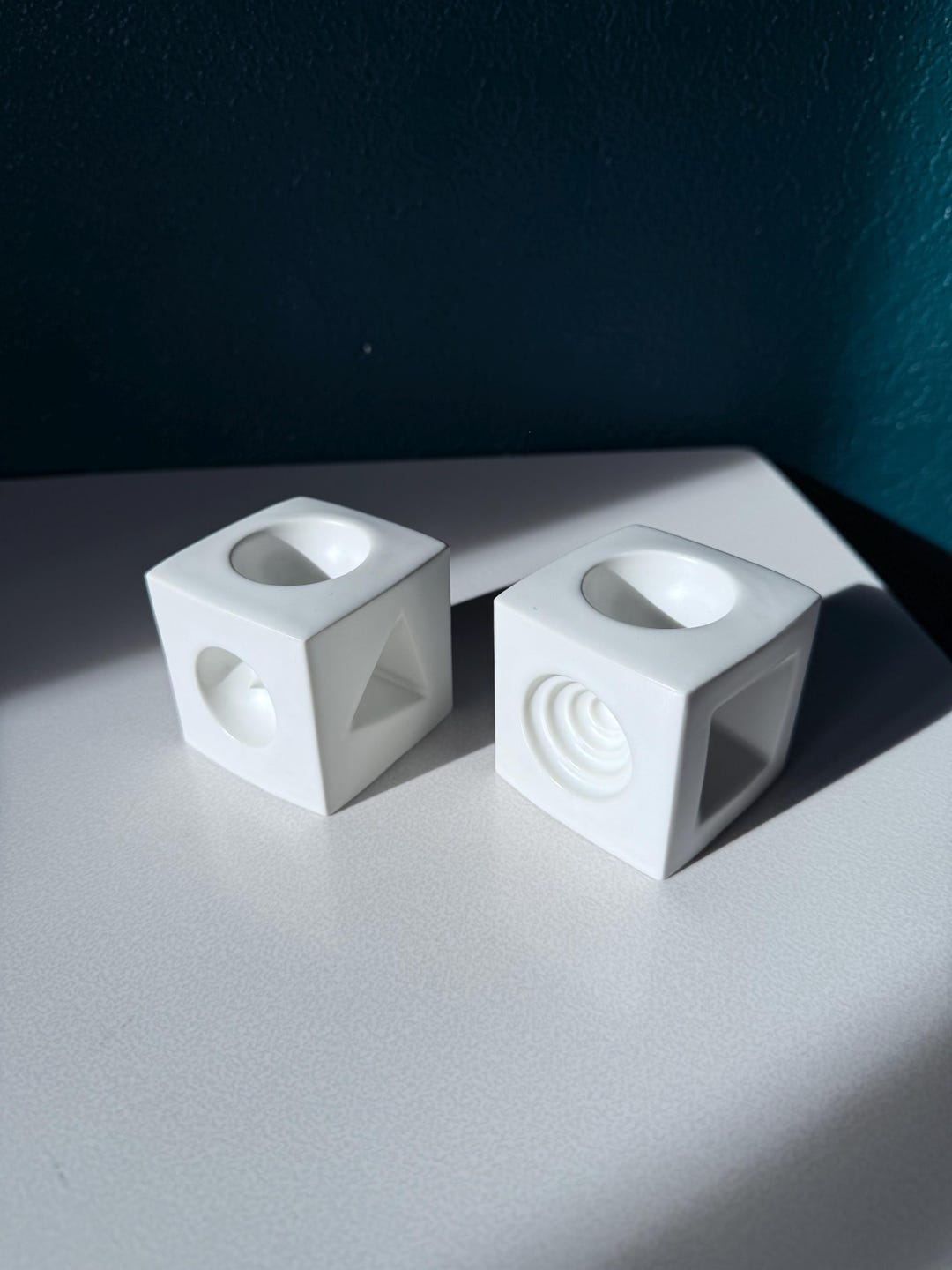Vintage 1980s Claude Dumas Post Modern Post Mod Candle Holder Set ...