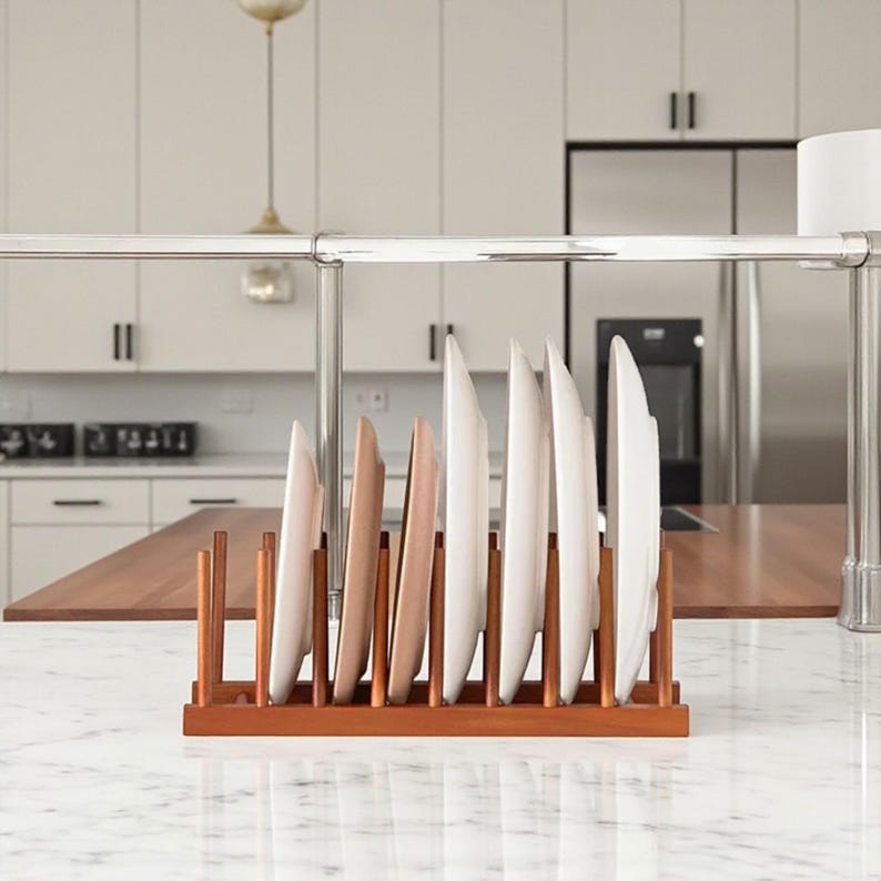 Wooden Dish Plates Drying Rack | Dish Rack Stand | Handmade Wooden Dish ...