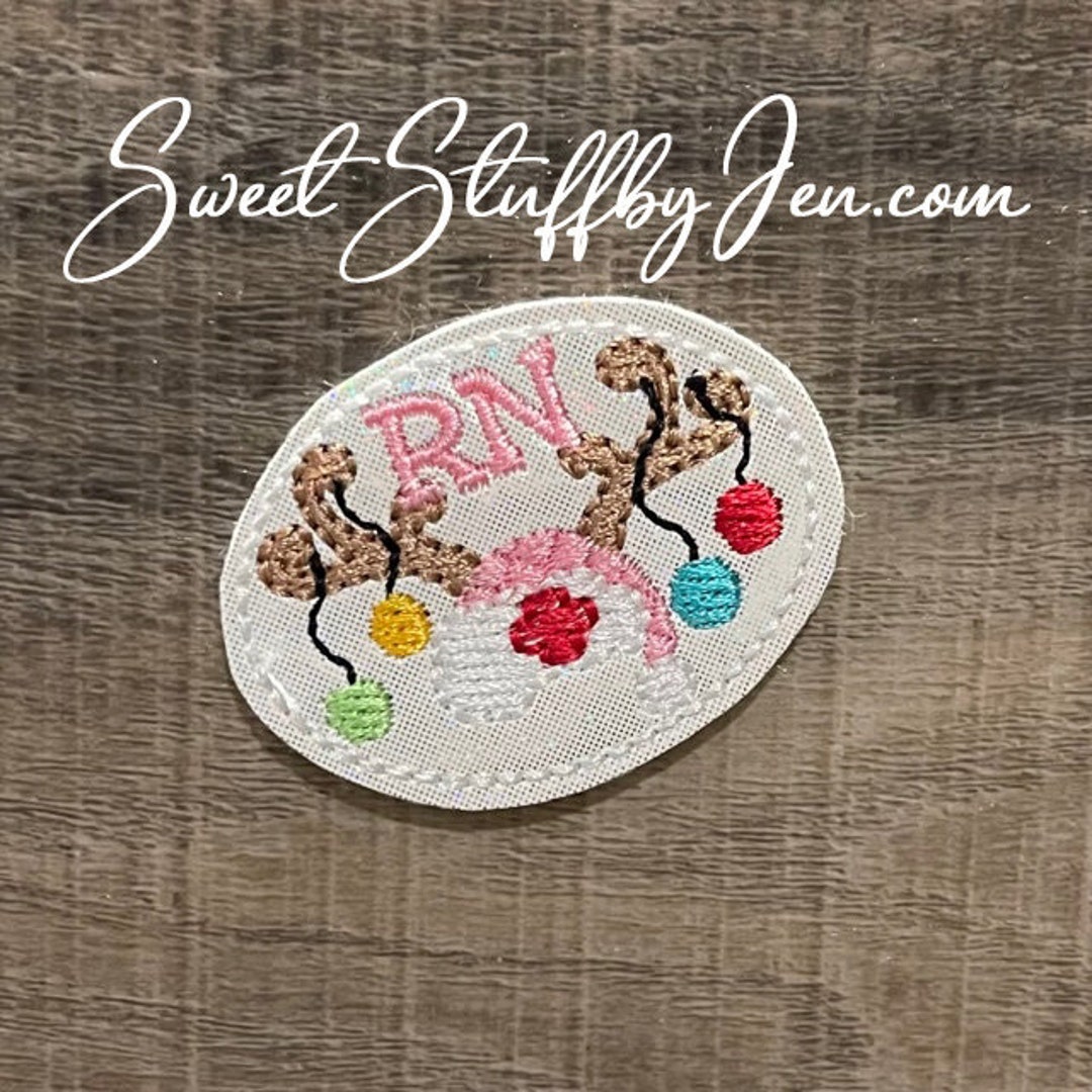 RN Santa Hat Deer Antlers//feltie Machine Embroidery Design//feltie ...