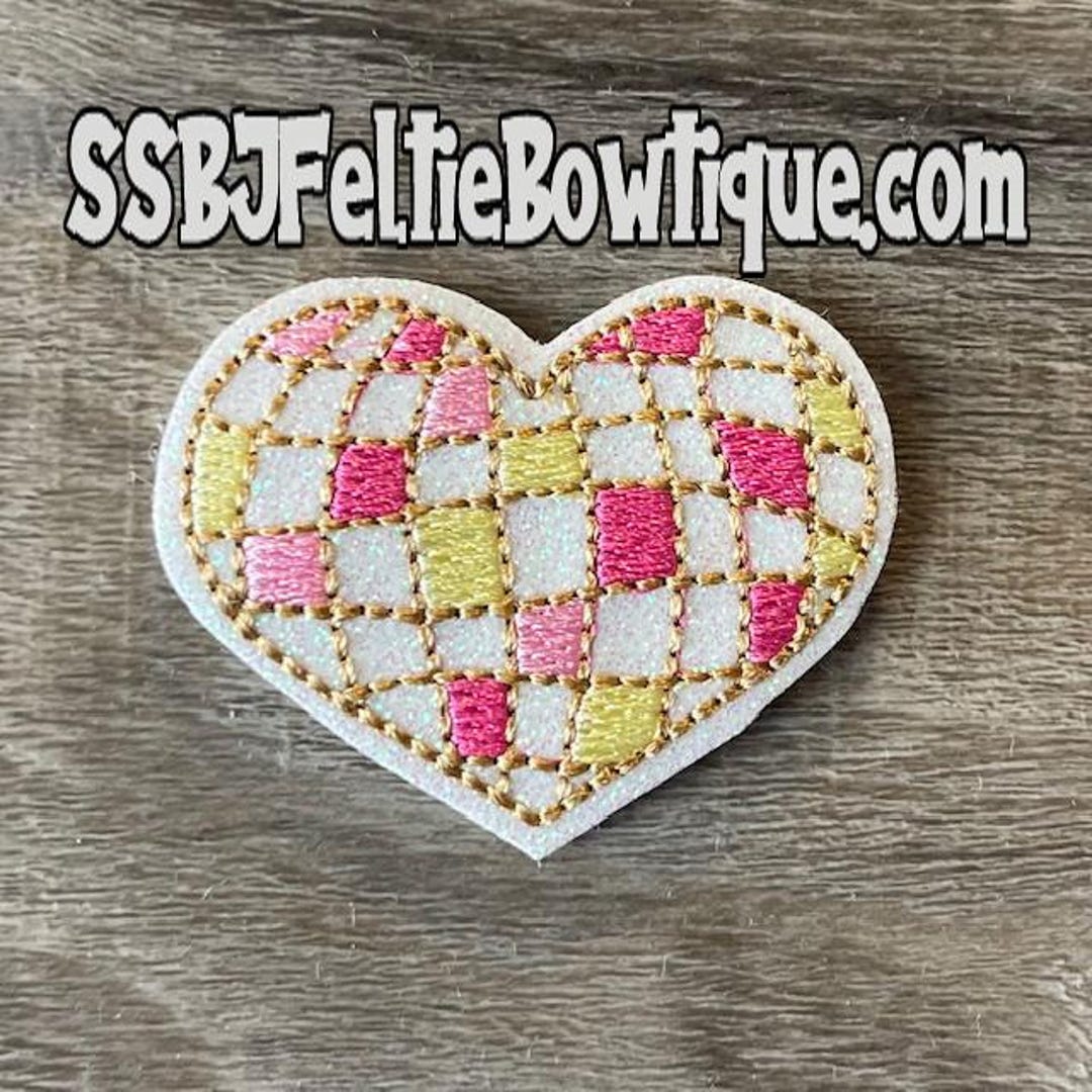 Valentine Disco Heart//feltie Machine Embroidery Design//feltie Design ...
