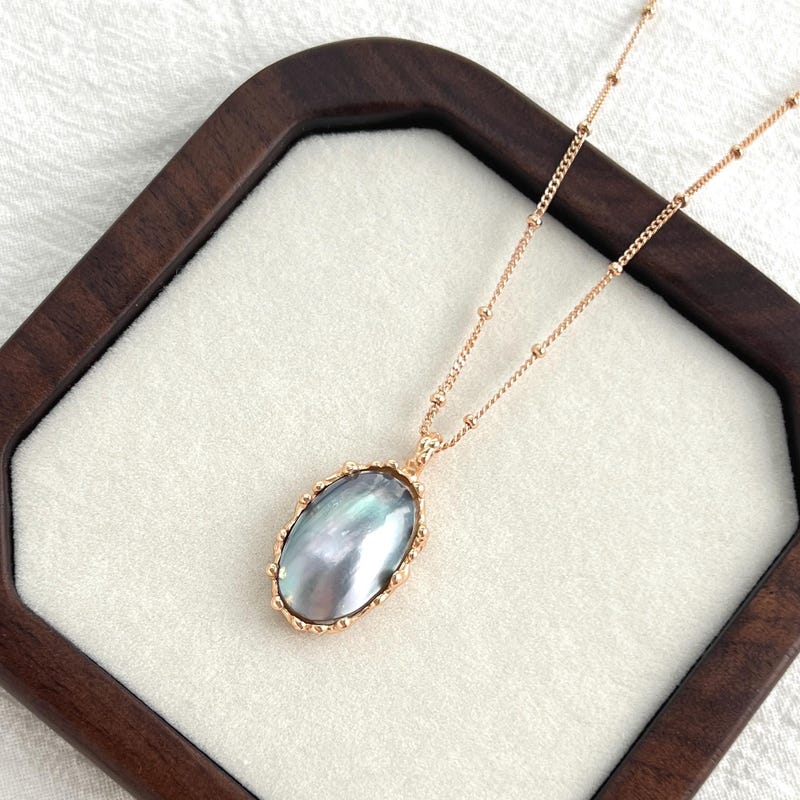 Mabe Blue Pearl Pendant - Etsy