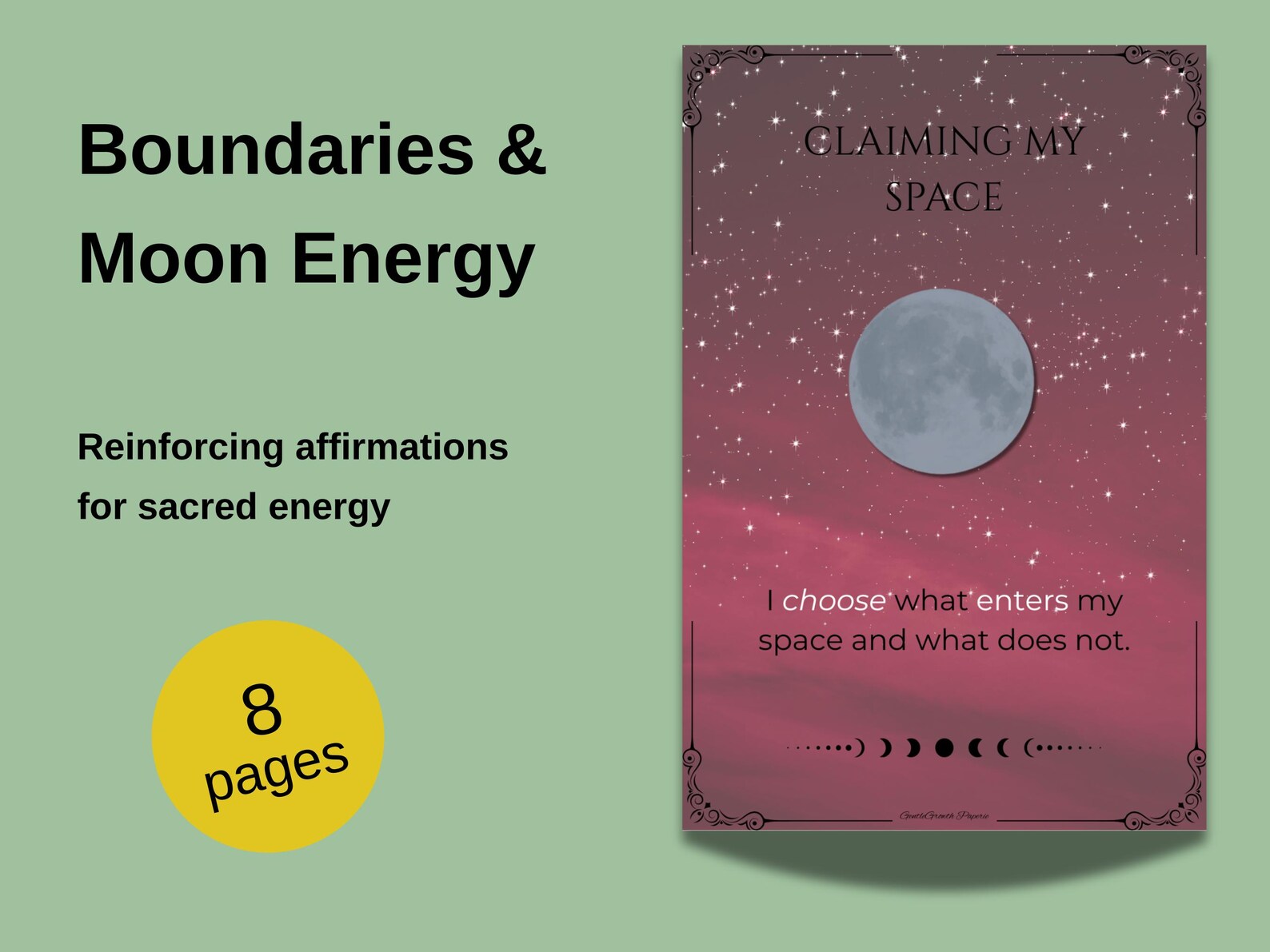Boundaries Affirmation Cards: Printable Self-love Reminders (PDF & PNG ...