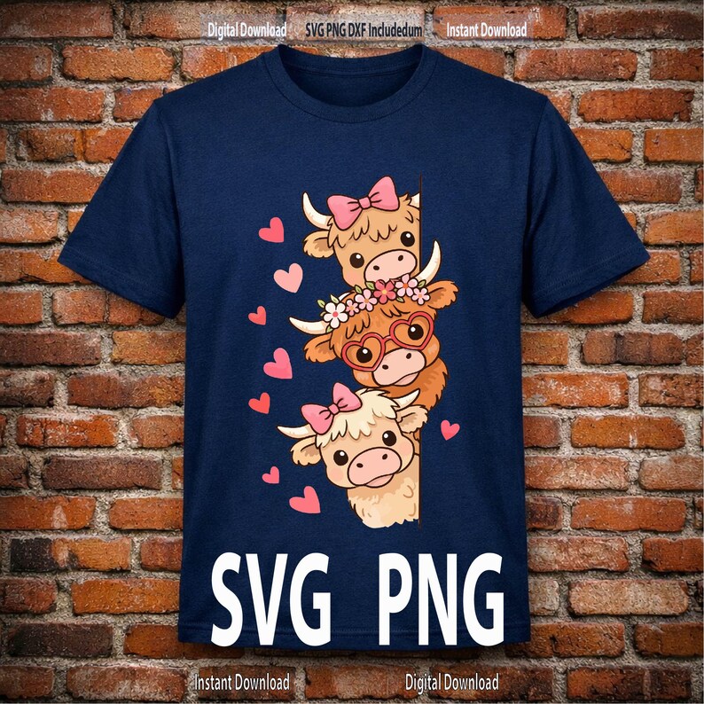Cute Highland Cow Svg,valentine Cow SVG Png,kawaii Cow Peekaboo Design ...