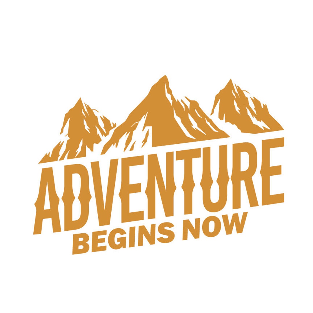 Adventure Begins Now Mountain SVG | Hiking Camping Cut File (digital ...