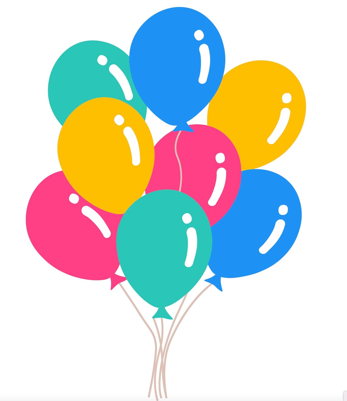 Bunch of Balloons SVG Graphic Balloons SVG Colourful Balloons SVG ...
