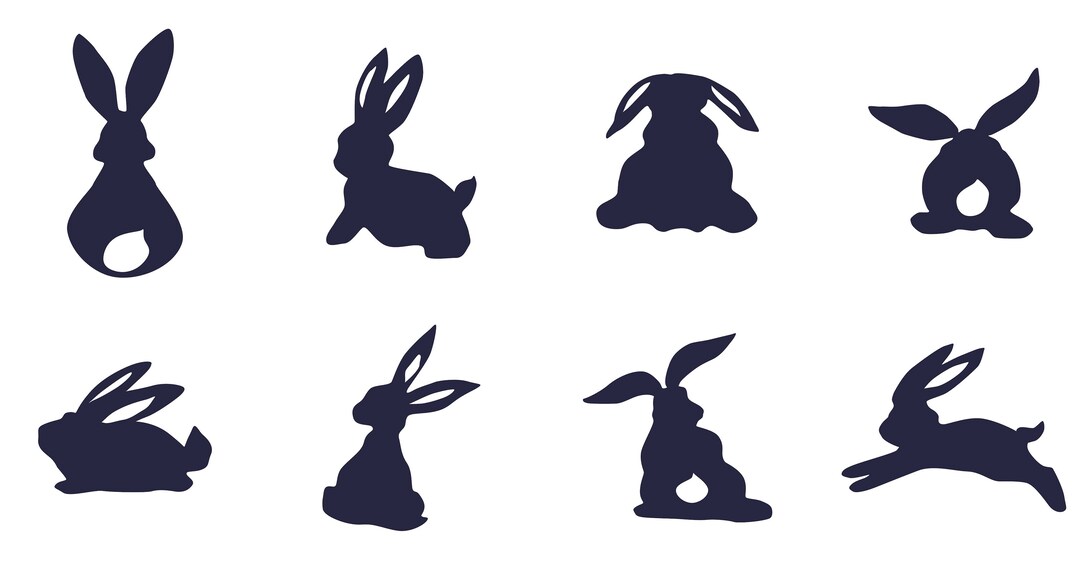 Easter Rabbit Silhouette SVG | Easter SVG | Bunny SVG | Easter Bundle ...